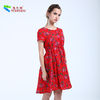 YIZHIQIU Female Printed Custom Pattern Short Dress