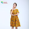 High Waist Style Short Cotton Summer Dresses O Neck Neckline With Pocket