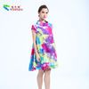 Vintage Pattern Print Short Cotton Summer Dresses Casual For Outdoor Beach