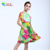 Trendy Flower Printed Short Cotton Summer Dresses Optional Pattern Custom Size