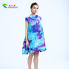 Natural Waistline Short Cotton Summer Dresses Ladies Trendy Floral Dresses