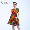 Embroidery Floral Womens Midi Dress , Cotton Midi Summer Dress Latest Patterns