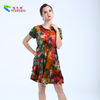 Embroidery Floral Womens Midi Dress , Cotton Midi Summer Dress Latest Patterns