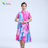 100% Cotton Summer Clothing Womens Casual Summer Dresses V Neck Knee - Length