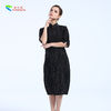 Washable Black Chinese Dress Cheongsam With Mandarin Collar Neckline