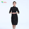 Washable Black Chinese Dress Cheongsam With Mandarin Collar Neckline
