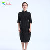 Washable Black Chinese Dress Cheongsam With Mandarin Collar Neckline