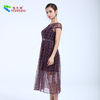 YIZHIQIU Quality Floral Print Chiffon Maxi Dress