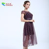 YIZHIQIU Quality Floral Print Chiffon Maxi Dress