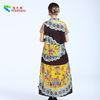 Chinese Style Oriental V Neck Cotton Dress Modern Fashion Style With Short Sleeve