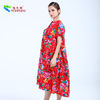 YIZHIQIU China Pattern Flower Printed Long Dress