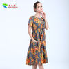 Oem Brand Change Cotton Summer Clothing Floral Cotton Dresses Natural Waistline