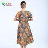 Oem Brand Change Cotton Summer Clothing Floral Cotton Dresses Natural Waistline