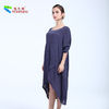 Customized Cotton Summer Clothing Irregular Hem Loose Long Dress For Ladies