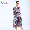 YIZHIQIU Odm Floral Short Sleeve O Neck Midi Dress