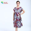 YIZHIQIU Odm Floral Short Sleeve O Neck Midi Dress