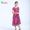 YIZHIQIU Peony Flower Colorful Long Dress Custom