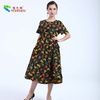 YIZHIQIU Odm Oem Leaf Patterns Loose Printed Dress
