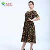 YIZHIQIU Odm Oem Leaf Patterns Loose Printed Dress