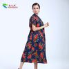 YIZHIQIU Fitted Straight Line Flower Printing Dress