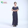 Breathable Cotton Summer Clothing , Casual Cotton O Neck Slim Long Dress