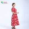 YIZHIQIU Chinese Neck Design Style Printed Dresses