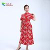 YIZHIQIU Chinese Neck Design Style Printed Dresses