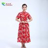 YIZHIQIU Chinese Neck Design Style Printed Dresses