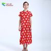 YIZHIQIU Chinese Designer Neck Flower Printed Dress