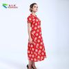 YIZHIQIU Chinese Designer Neck Flower Printed Dress