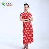 YIZHIQIU Chinese Designer Neck Flower Printed Dress
