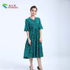 YIZHIQIU Retro Style Waist Cotton Knee Length Dress