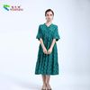 YIZHIQIU Retro Style Waist Cotton Knee Length Dress