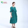 YIZHIQIU Retro Style Waist Cotton Knee Length Dress