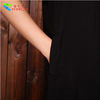 Simple Long Linen Dresses , Ladies One Piece Dress Mexican Embroidered