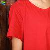 Red Bohemian Embroidered Cotton Dress Fit And Flare Silhouette With Short Sleeve