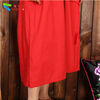 Red Bohemian Embroidered Cotton Dress Fit And Flare Silhouette With Short Sleeve