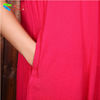 Custom Color Chinese Linen Dress , O - Neck Ladies Linen Dresses With Sleeves