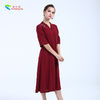 YIZHIQIU summer 100% Cotton Red lady dress