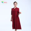 YIZHIQIU summer 100% Cotton Red lady dress
