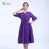 Female Plus Size Cotton Summer Dresses Short Sleeve With Garment Dyed Technic