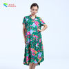 Beautiful Breathable Women'S Long Floral Dresses Cotton Material With Pockets