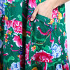Beautiful Breathable Women'S Long Floral Dresses Cotton Material With Pockets