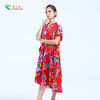 Natural Waistline Long Cotton Summer Dresses Chinese Style Pattern ZTZS501