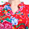 Natural Waistline Long Cotton Summer Dresses Chinese Style Pattern ZTZS501