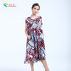 O Neck One Piece Long Cotton Summer Dresses Fit And Flare Silhouette
