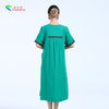 Embroidered Green Cotton Dress Chinese Style With Mid - Calf Dresses Length
