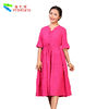 Comfortable Cotton Summer Clothing Ladies Dresses Washable , Mid - Calf Length