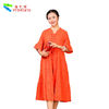Comfortable Cotton Summer Clothing Ladies Dresses Washable , Mid - Calf Length