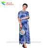 Plus Size Chinese Summer Clothes , Cotton Linen Dress With Short Sleeve